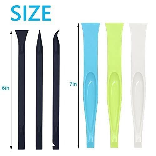 Plastic Scraper Tool Carbon Fiber Multi-Purpose Scraper Non-Scratch 6PC ...