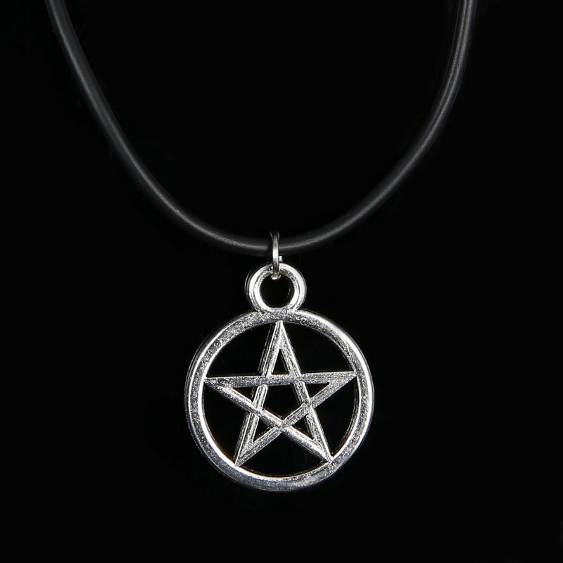 Punk Circle Star Pendant Leather Necklace Women Men Charm Party Gift | eBay