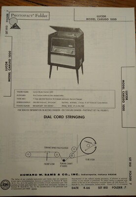 Vintage Photofact Lucor Model A32a | eBay
