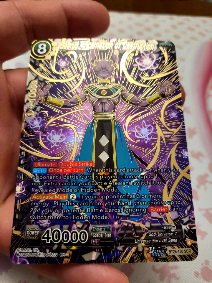Beerus, incarnation of destruction prismatic clash BT28 - 150 SCR ...