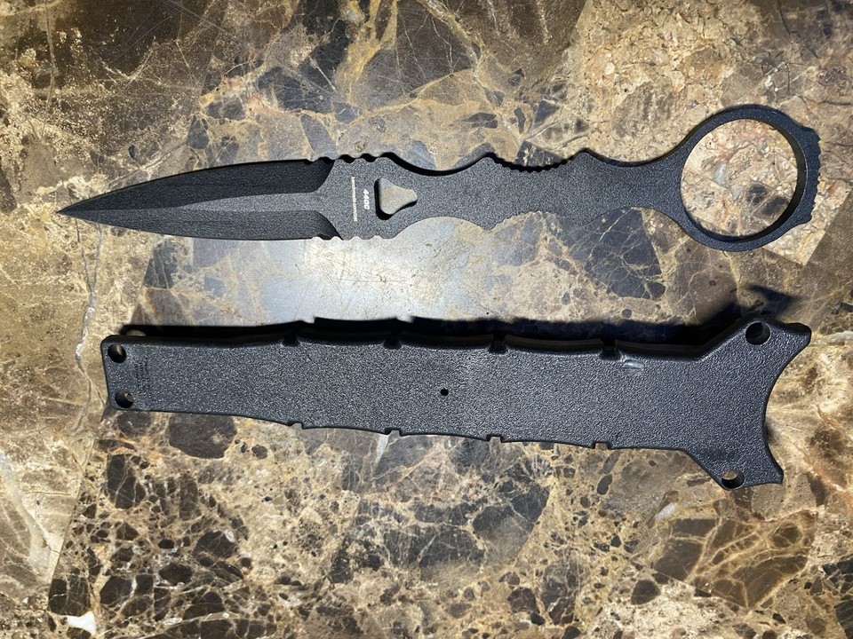 Benchmade SOCP Fixed Blade Combat Boot Knife Black Metal Dagger with ...