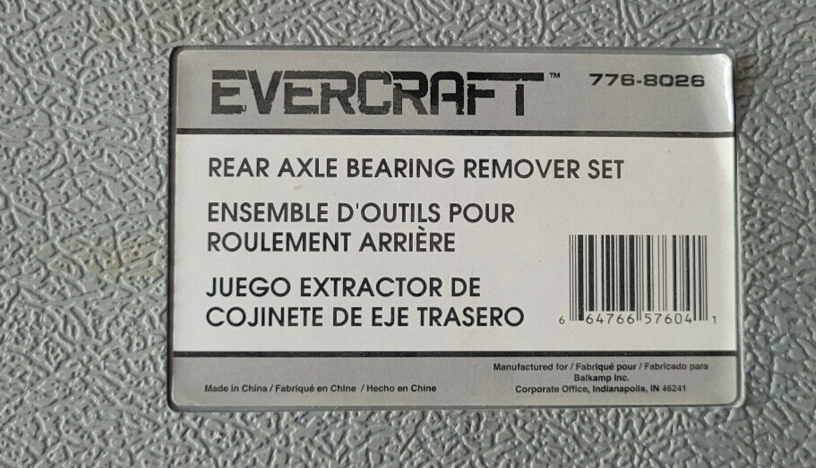 Evercraft 776-8026 Axle Bearing Remover Set Great Neck Tool SC | eBay