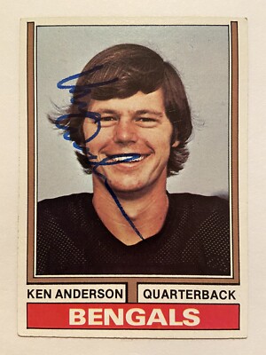 KEN ANDERSON Signed 1974 Topps #401 Cincinnati Bengals Augustana Autograph Auto | eBay
