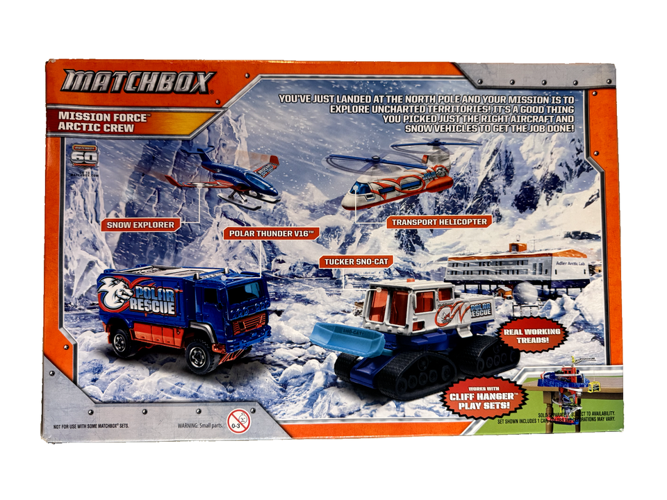 Matchbox Sky Busters Mission Force Arctic Adventure - Toy Cars, Playset ...