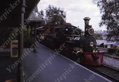 sl82 Original slide 1970 Disneyland Railroad Train station # 2 EP ...