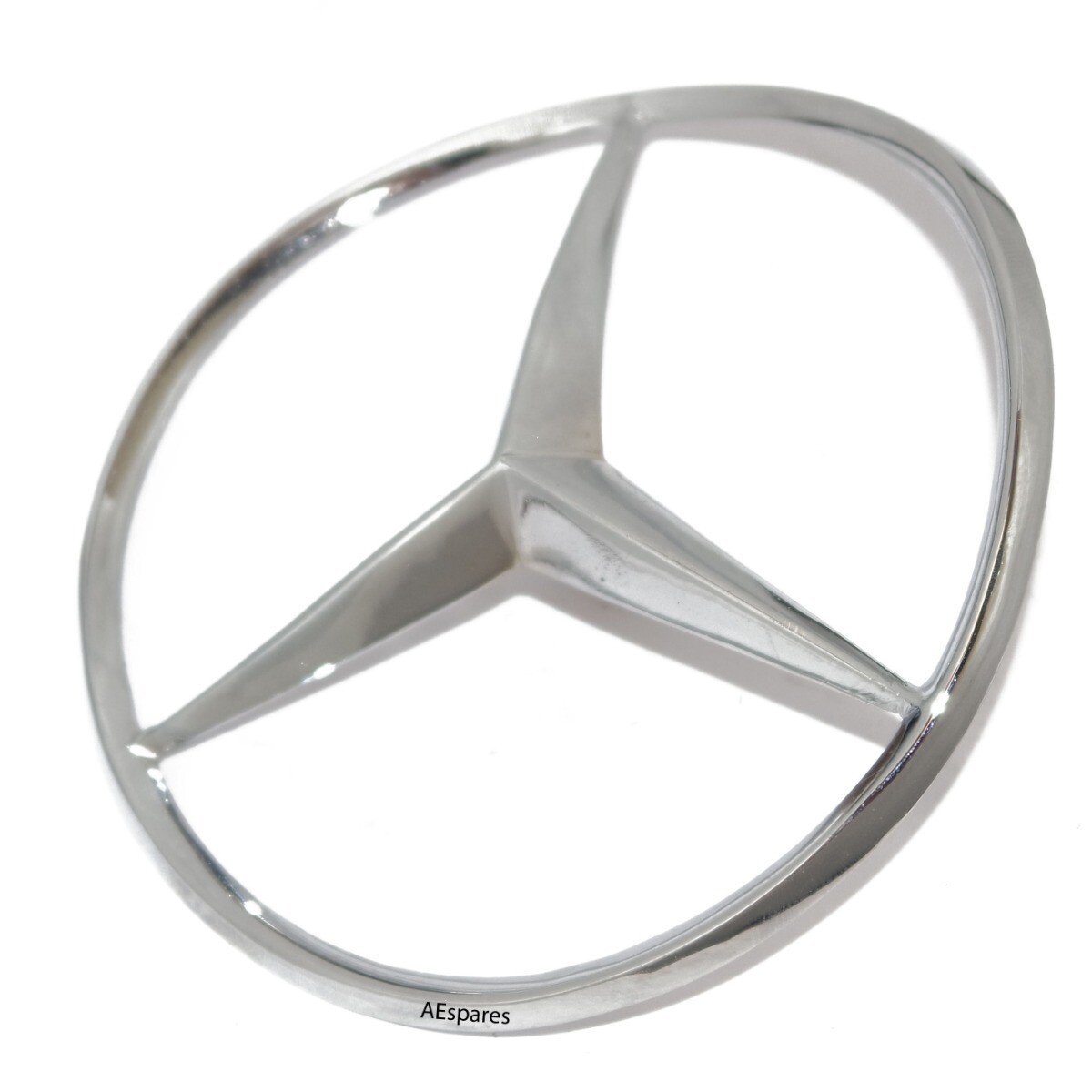 New Brass Made Chrome Plated Mercedes Boot Badge 4.5" Center Mount Bolt ...