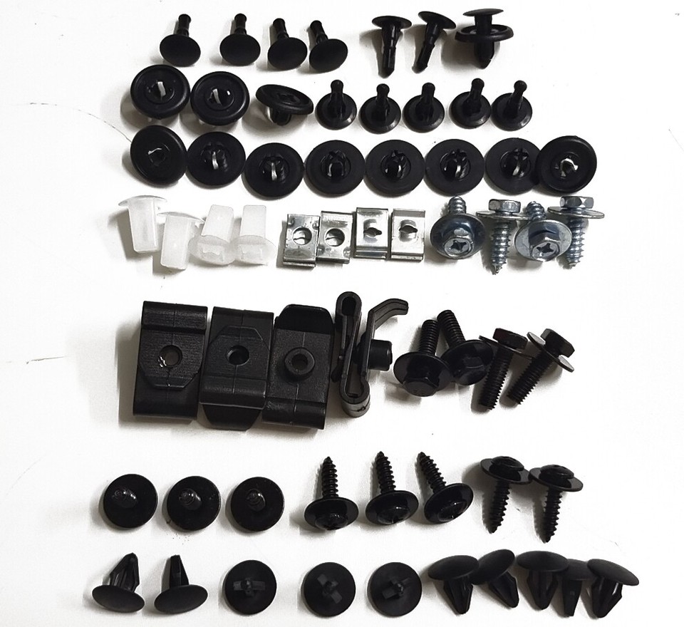 100*Engine Under Cover Clips Push Rivet Bumper Fender Shield Splash ...