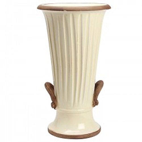 Vietri - Rustic Garden - Cream Handled - Trumpet Style Planter | eBay