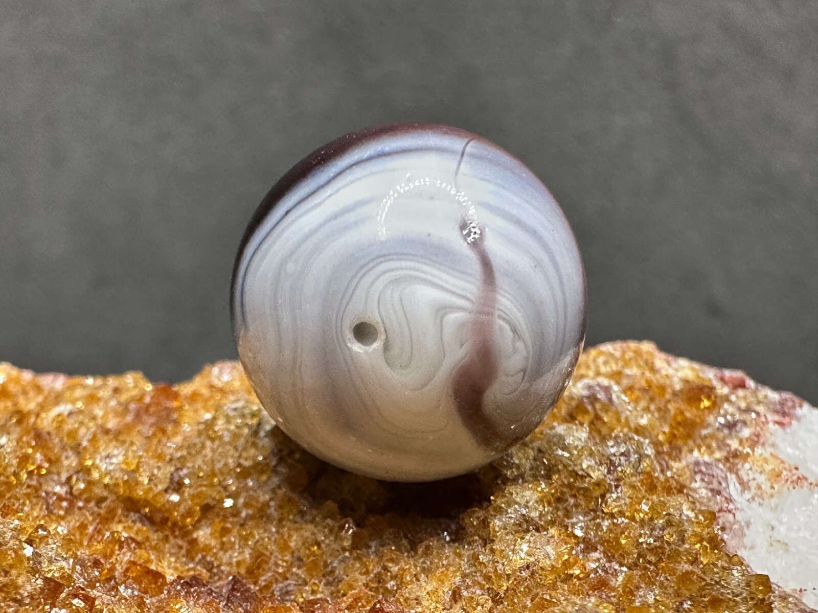 Wonderful Vintage M.F. Christensen CAC Akro Slag Marble - Purple ...