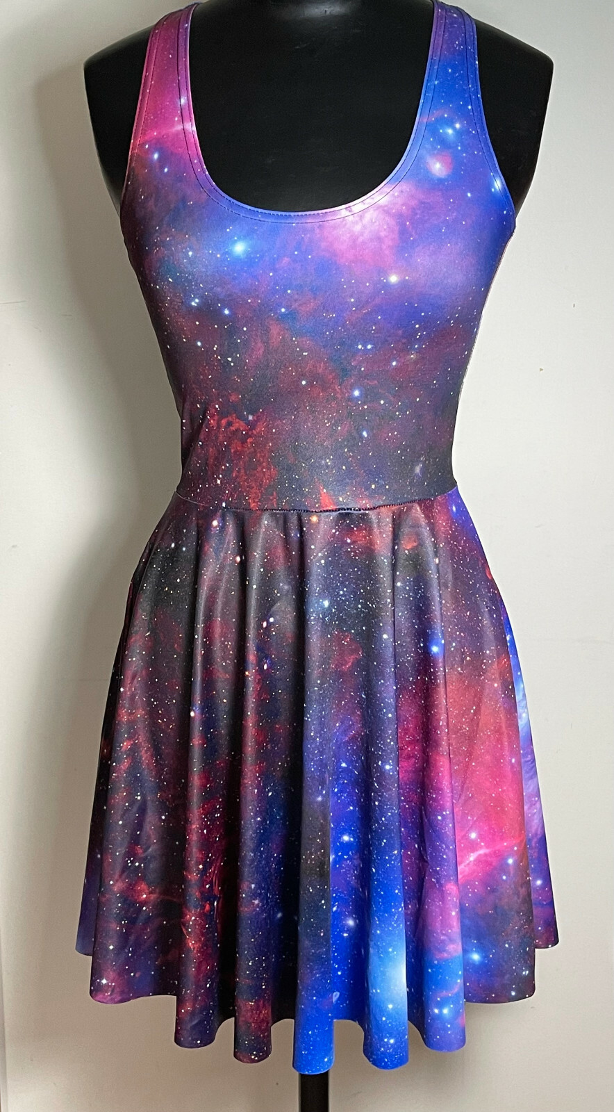 🦄 HTF Black Milk Purple Pink Galaxy Space Skater Dre… - Gem