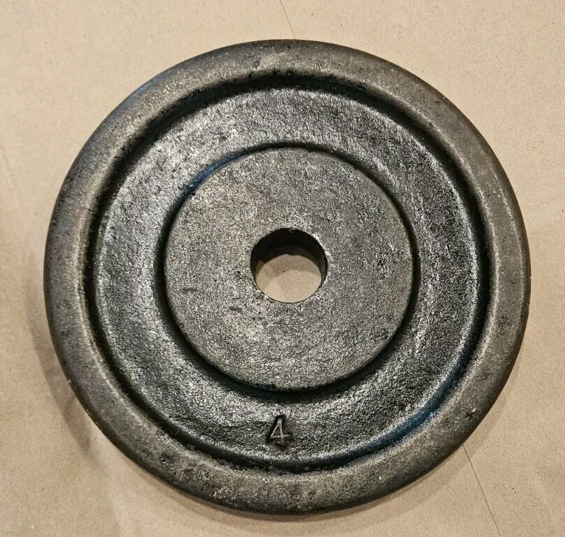 SINGLE Vintage Healthways Barbell 10lb Standard Weight Plate Cast Iron ...