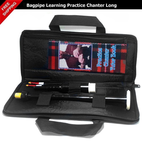 Bagpipe Learning Practice Chanter Long 21" Black Rosewood With Free ...
