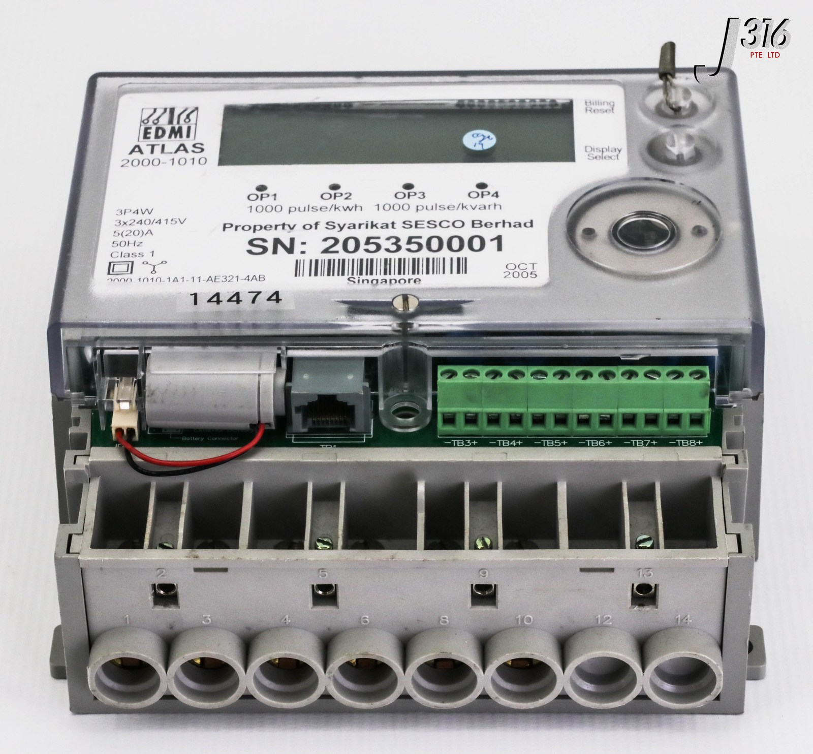 14474 EDMI ATLAS THREE PHASE CT/WC SMART METER 2000-1010 | eBay