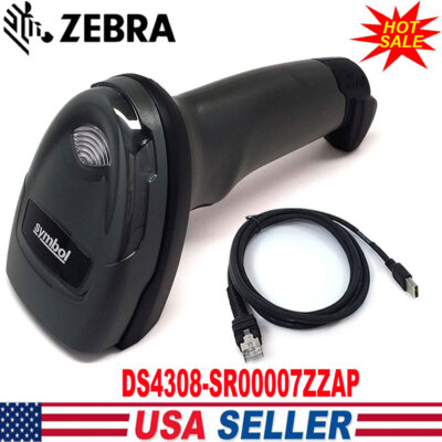 Zebra Symbol DS4308-SR00007ZZAP 2D Handheld Barcode Scanner Reader W ...