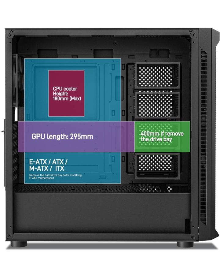 DARKROCK Classico Storage Master ATX Computer Case Full Tower w ...