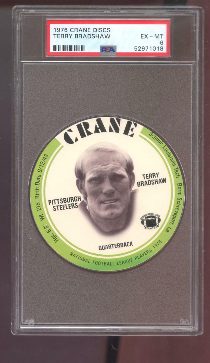 1976 MSA NFL Player Discs - Terry Bradshaw Crane Potato Chips Green for ...