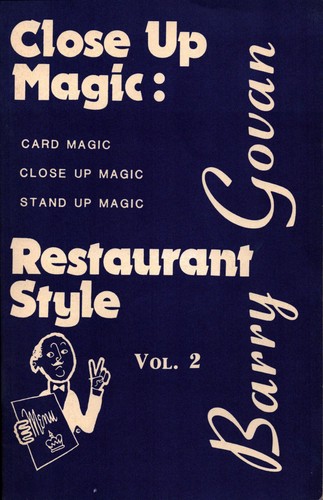 Magic Tricks Trick Book Close Up Stand Up Card Magic Restaurant Style ...
