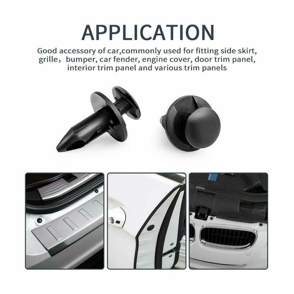 100 Retainer Rivet Fastener Push Pin Screw Bolt Clips for Can Am Rhino ...