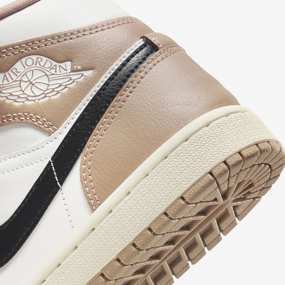 Wmns Air Jordan 1 Mid “Sail/Black/Desert” Size 11W/9.5M [BQ6472-103] IN ...