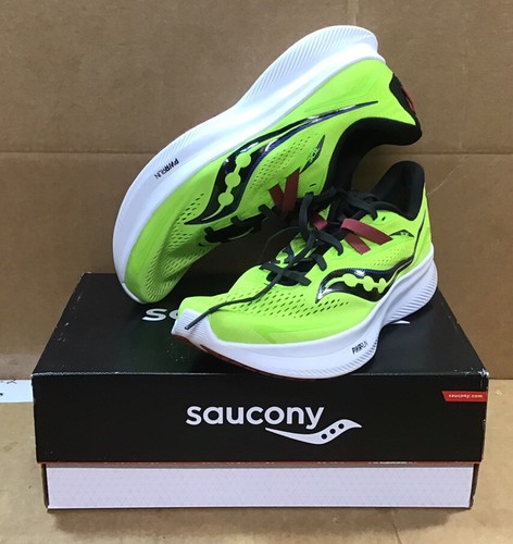 Saucony Men's Ride 15 Acid Lime/Spice Running Shoes | eBay