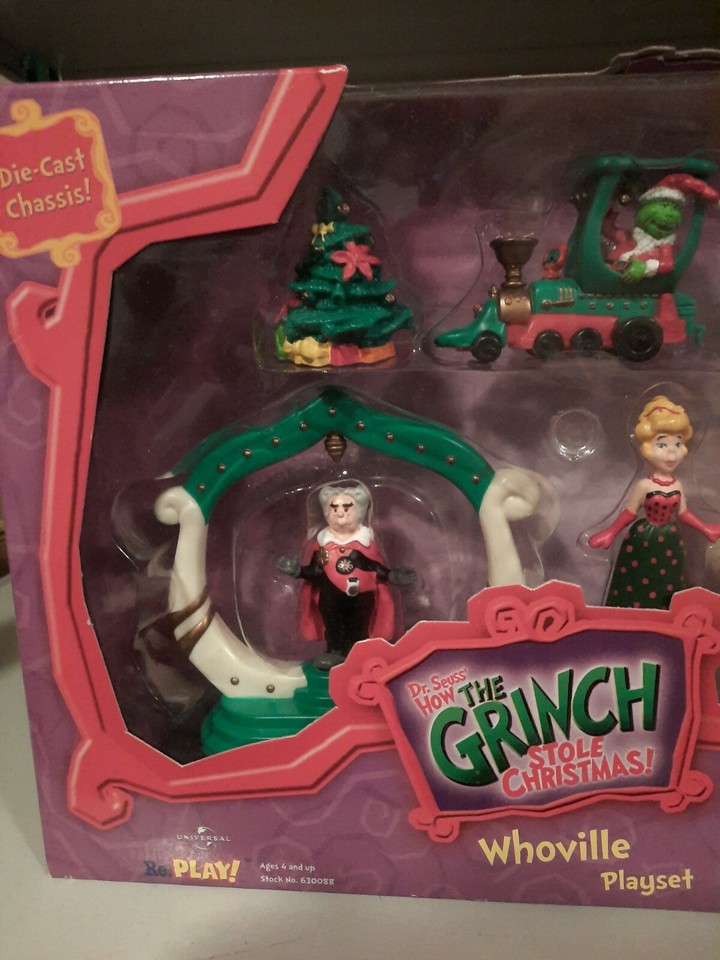 Vtg Dr. Seuss How the Grinch Stole Christmas Whoville Playset New in ...