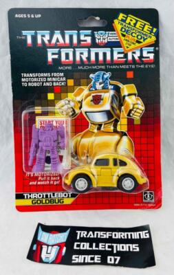 Transformers Original G1 1987 Throttlebot Goldbug with Decoy MOSC ...