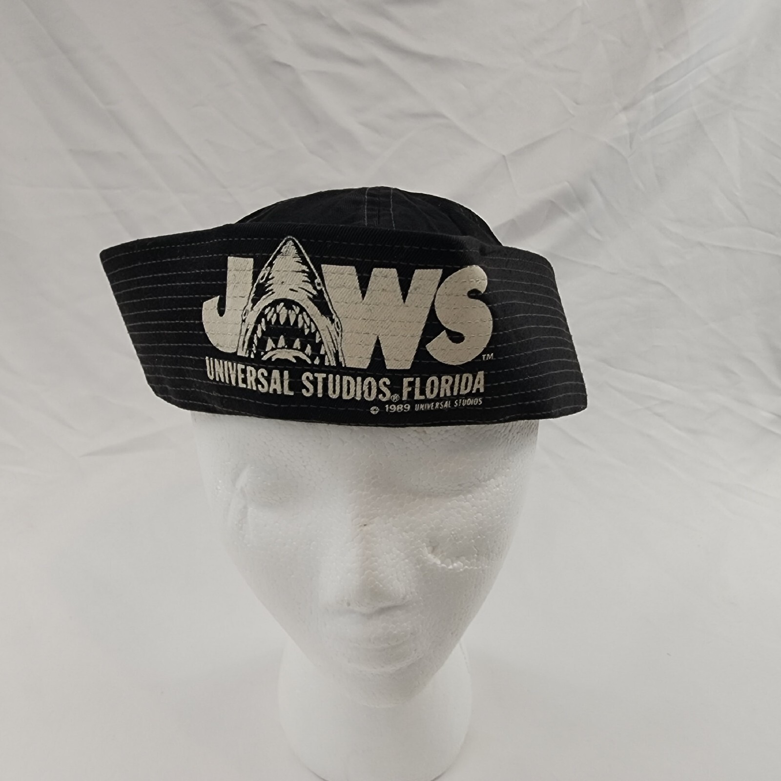 Vintage Jaws The Ride Universal Studios Sailor Cap Hat Large Black 1989 ...