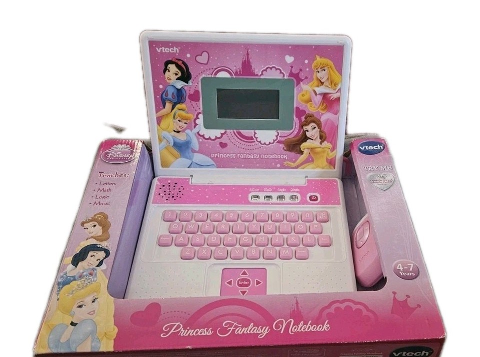 VTech Disney Princess Fantasy Notebook. Letters, Math, Logic, & Music ...