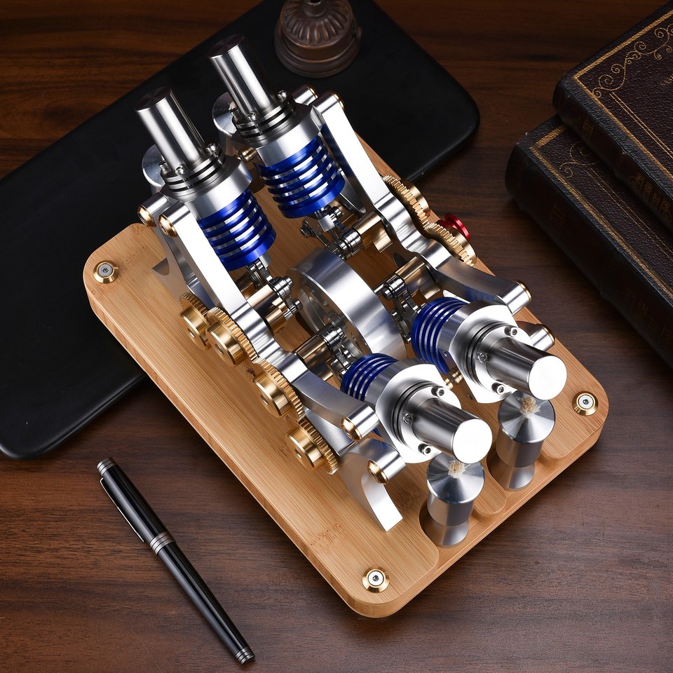 Live Steam 4-Cylinder Stirling Engine, Working STEM Collectible for ...