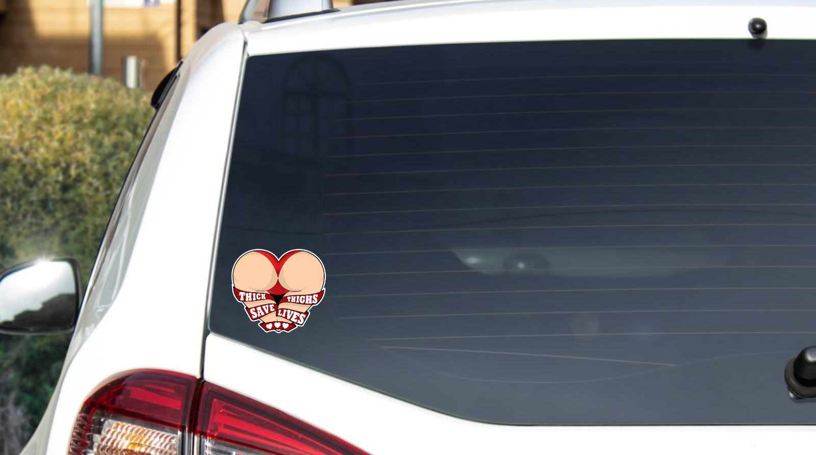 Thick Thighs Save Lives Thicc Booty Girl Funny MEME 4" Vinyl Decal ...