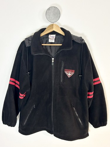Vintage AFL Essendon Bombers Vivid Sz M Embroidered Hood Zip Jacket ...