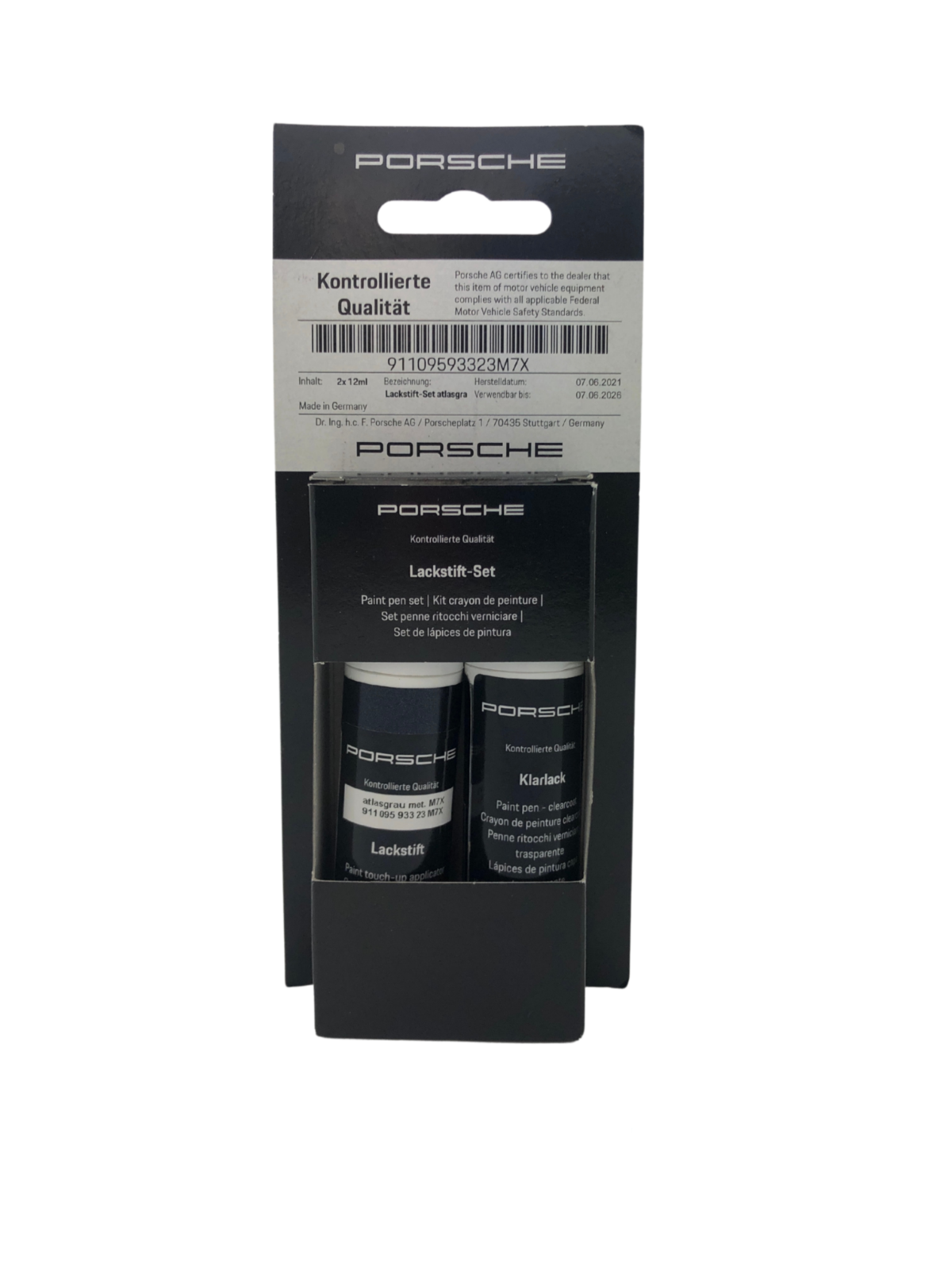 Porsche Touch-Up Paint Set Atlas Grey Metallic M7X Genuine ...