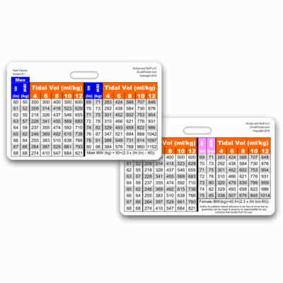 Tidal Volume Horizontal Badge Card RRT Respiratory Therapist Critical ...