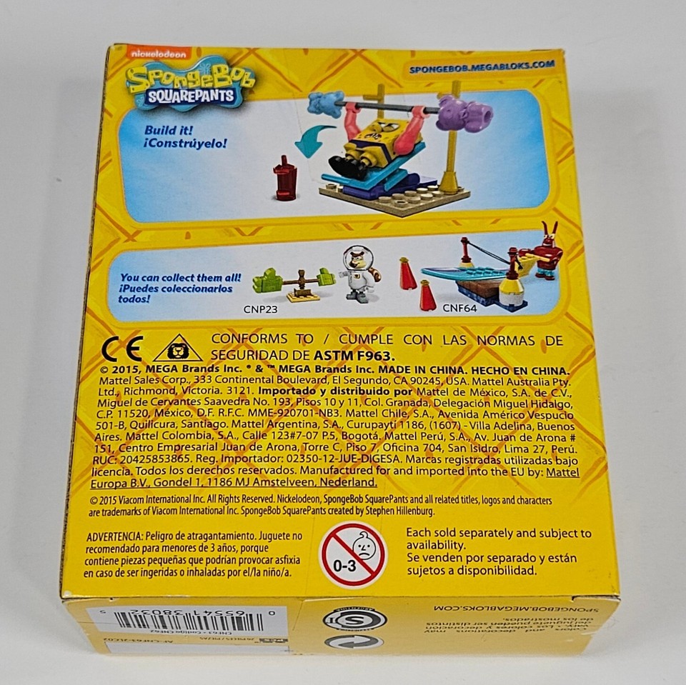 SPONGEBOB SQUAREPANTS WACKY GYM FIGURE SET MEGA BLOKS 26pc MISB 2015 ...