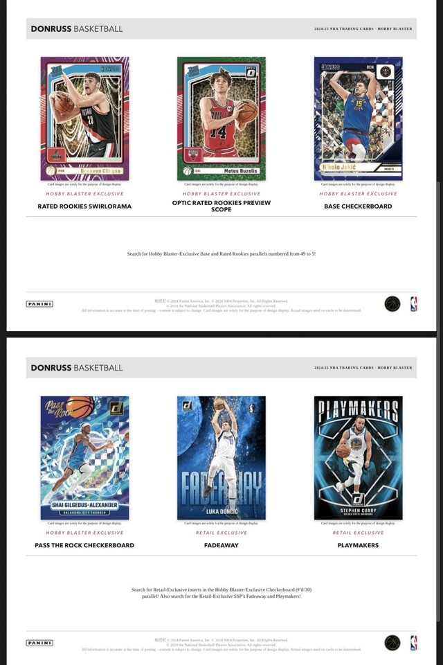 2024/25 Panini Donruss Basketball NBA Sealed HOBBY Blaster Box Lot Of 4 ...