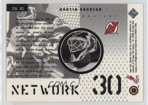1999-00 Upper Deck Ultimate Victory NetWork Martin Brodeur #NW10 HOF | eBay