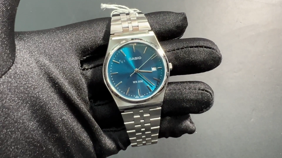 Casio MTP-B145D-2A2 Blue 35mm Quartz Stainless Steel Men's Watch | eBay