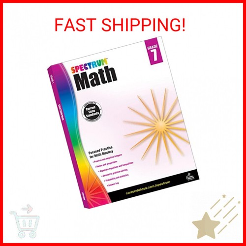 Spectrum 7th Grade Math Workbooks, Ages 12 to 13, 7th Grade Math ...