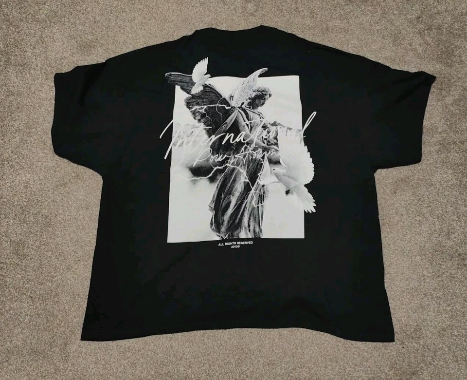 Boohoo Man Angel Black T-Shirt | eBay UK