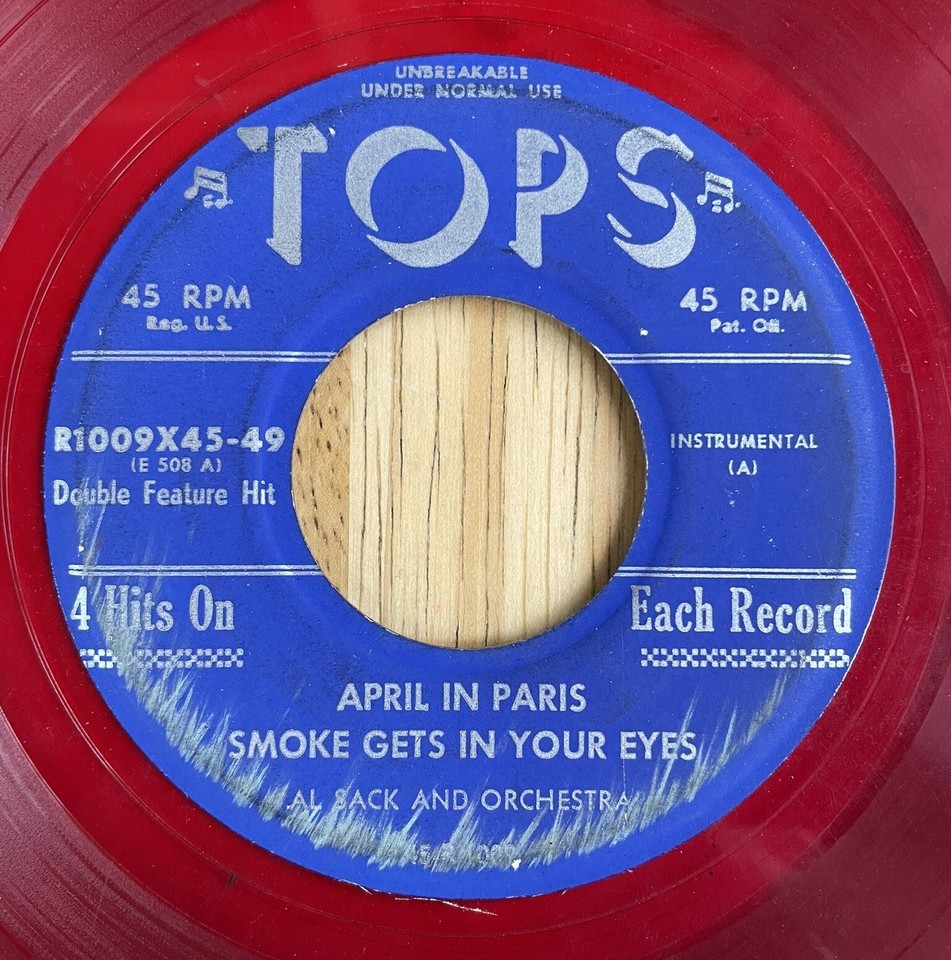 Al Sack & Orchestra - Red Vinyl - April in Paris-Smoke Gets in Your ...