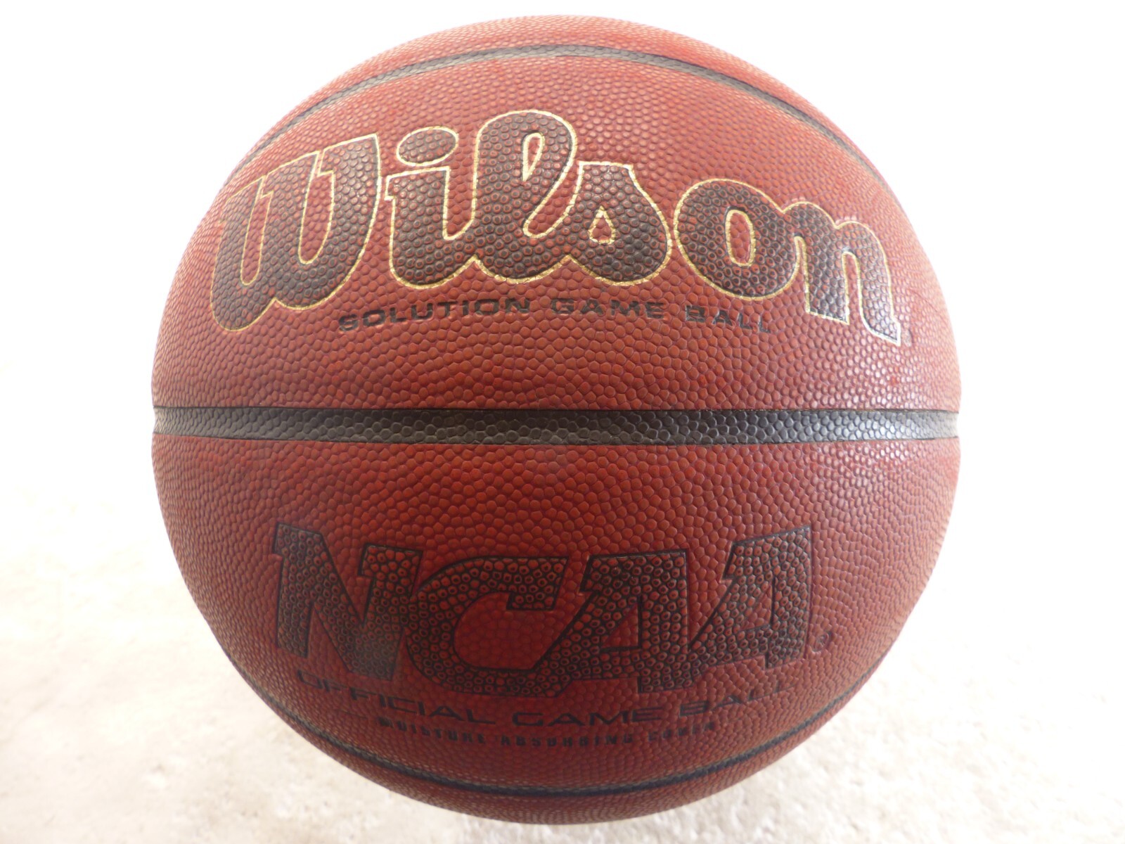 Wilson NCAA Official Indoor Solution Game Ball Leather Basketball Size ...