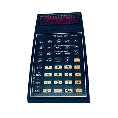 Texas Instruments TI Business Analyst Red LED Calculator Untested | eBay