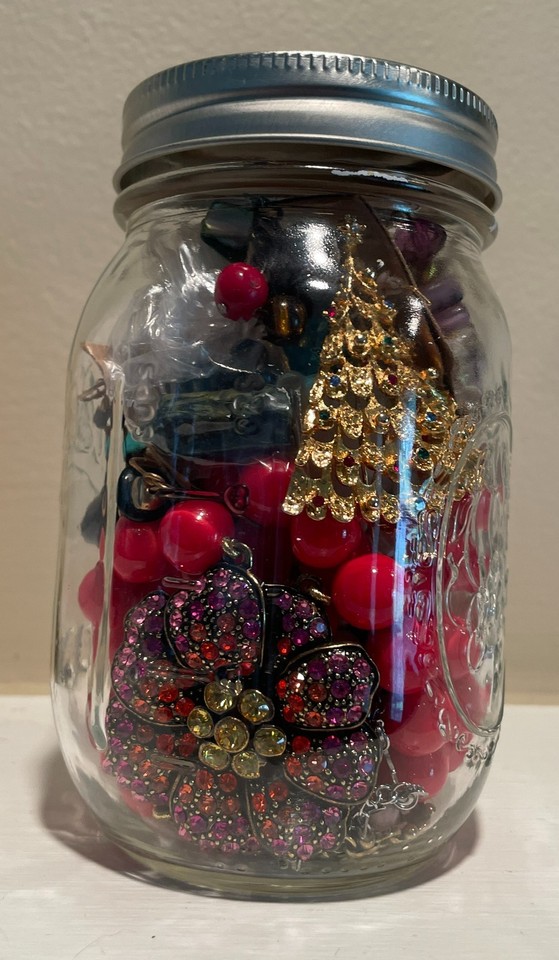 2 Mystery Jewelry Jars - Vintage to Modern - Mason Jars | eBay
