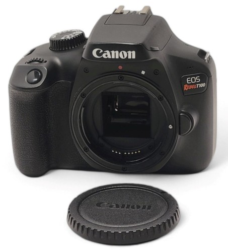 CANON EOS REBEL T100 18MP CMOS Wi-Fi FULL HD 1080p 2.7" LCD DSLR CAMERA ...