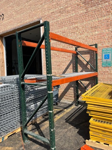 Pallet Rack Shelf Warehouse Storage Rack 2 Level Boltless 32"D x 96" H ...