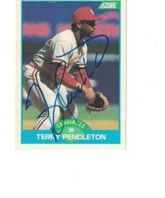 TERRY PENDLETON SIGNED IP SCORE #137 1989 ST. LOUIS CARDINALS AUTO | eBay