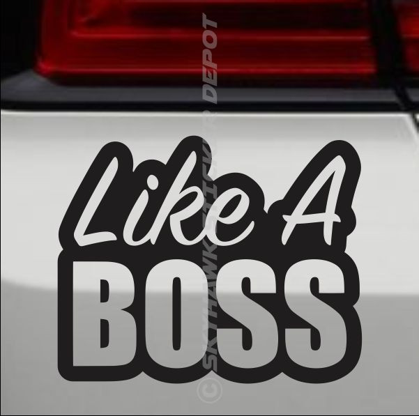 Like A Boss Bumper Sticker Vinyl Decal For Car Macbook Laptop Dank Lit ...