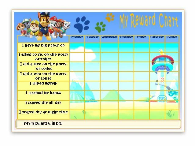 Free Printable Paw Patrol Reward Chart Printable Word, 43% OFF