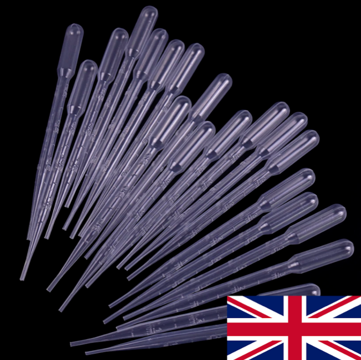 10 x 3ml PLASTIC PIPETTES 15cm LONG PIPPETTE UK SUPPLIER FREE POSTAGE ...