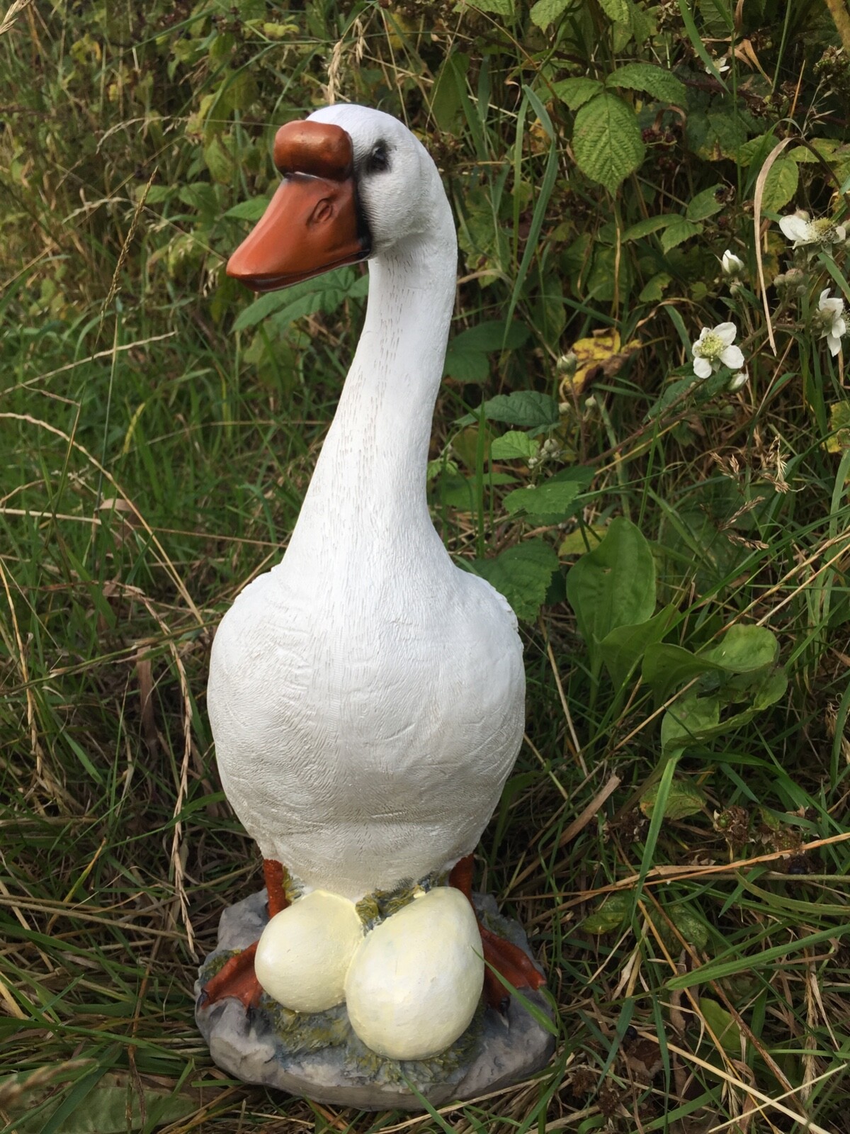Geese Pair Birds Fowl Garden Statue Kitchen Decor Farm Ornament ...